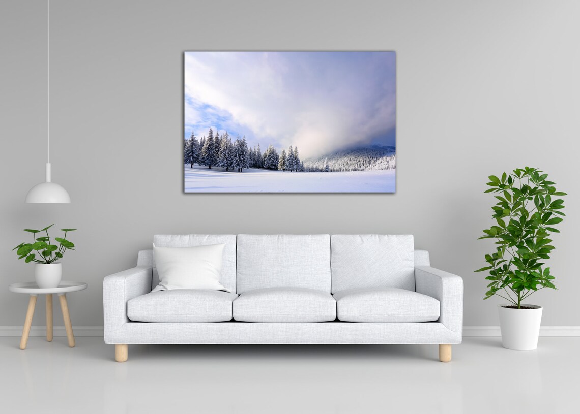 Winter Scenery, Snowy Forest Printable Photography, Tree Digital ...