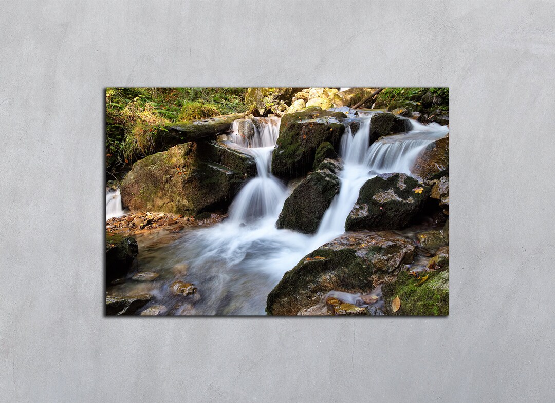 Waterfall Art Print Digital File, Waterfall Landscape Photography ...