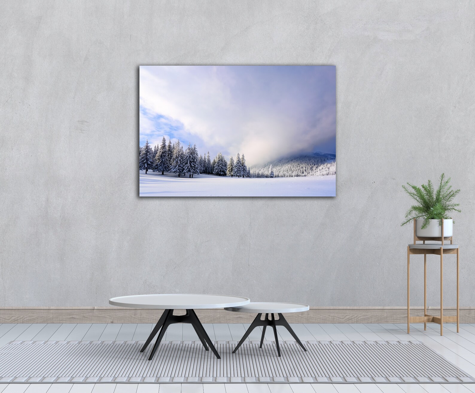Winter Scenery, Snowy Forest Printable Photography, Tree Digital ...