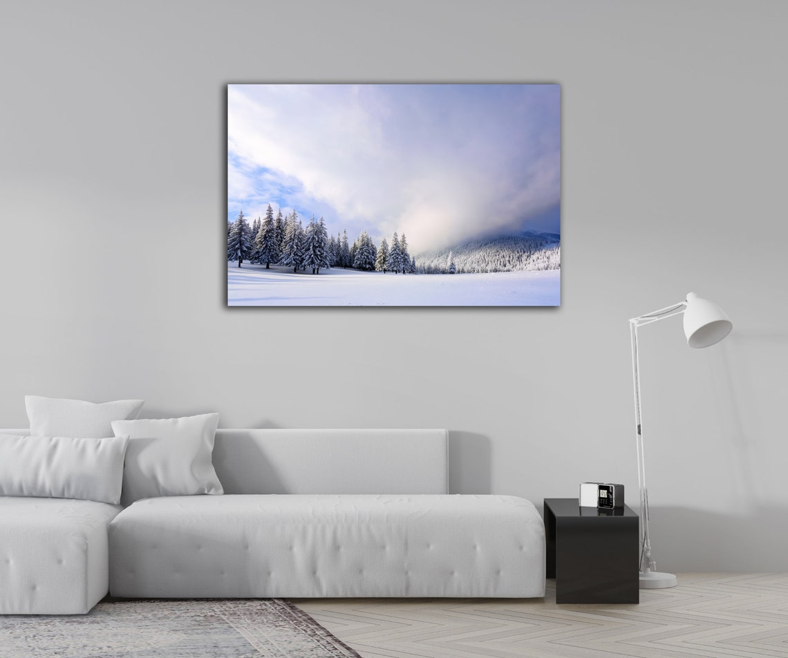 Winter Scenery, Snowy Forest Printable Photography, Tree Digital ...
