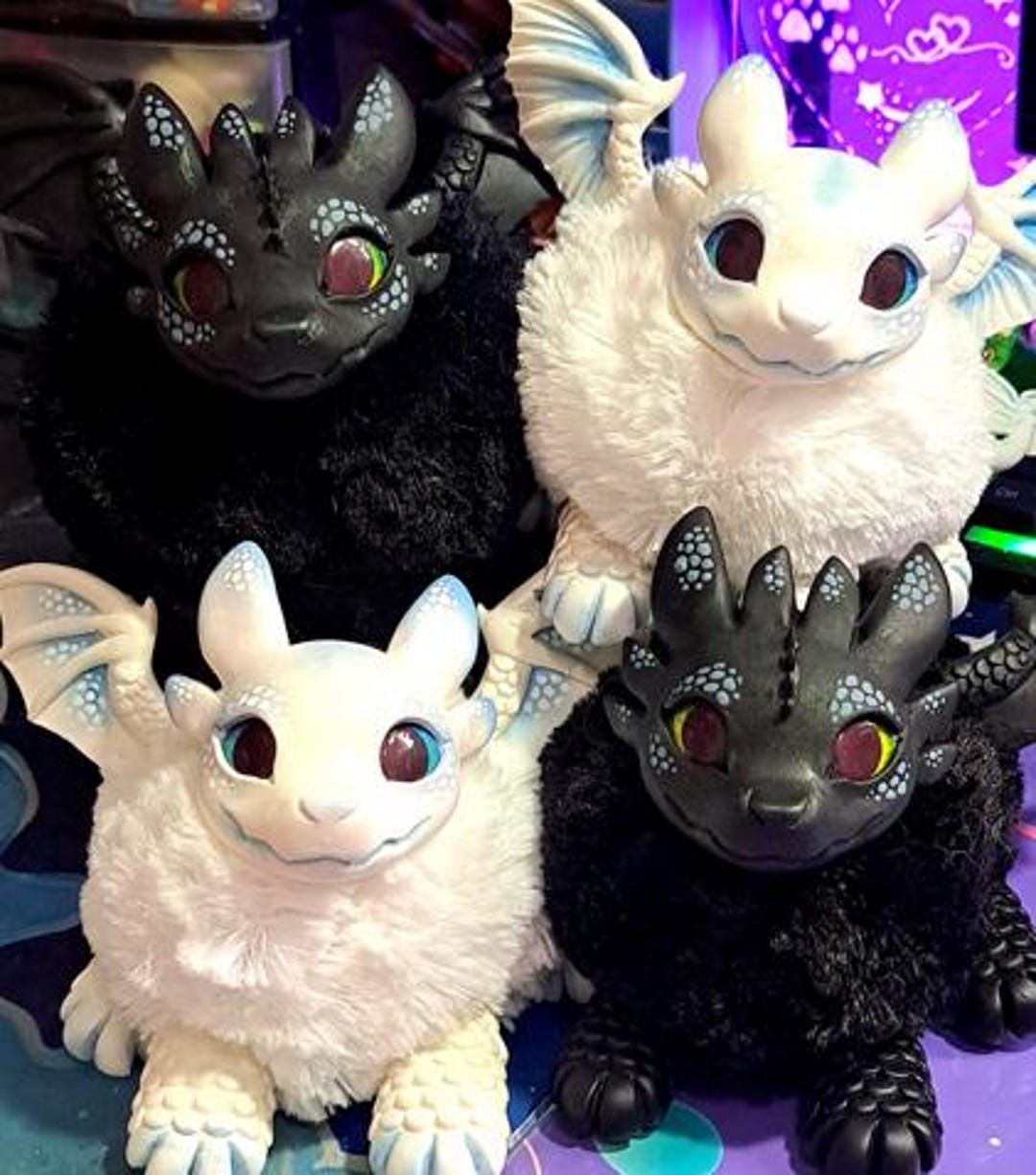 Toothless & Light Fury Clay Figurines – Handmade How to Train Your ...