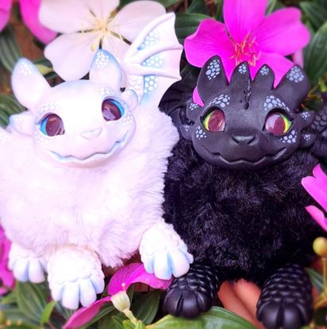 Toothless & Light Fury Clay Figurines – Handmade How to Train Your ...