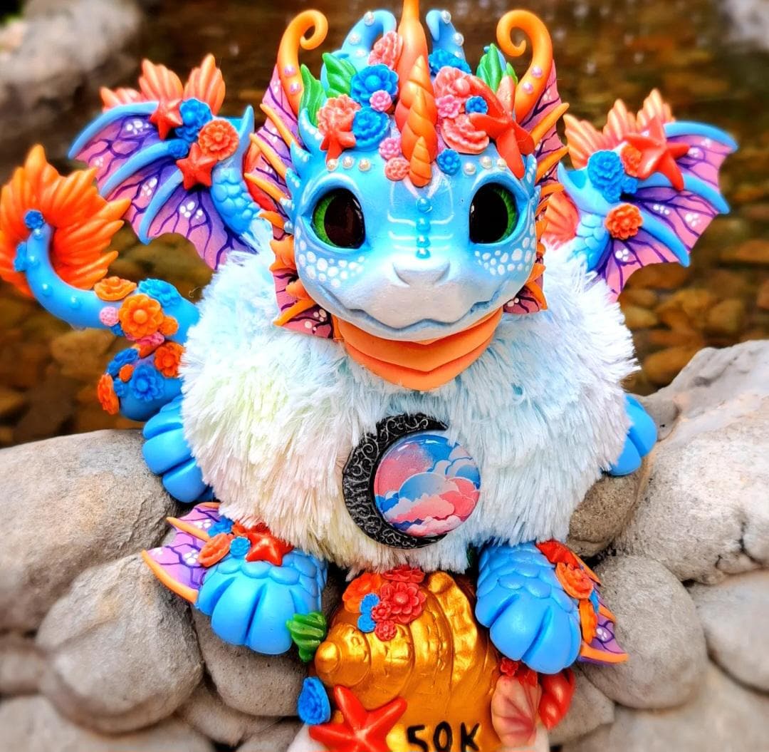 Sea Dragon Sculpture, Handmade Dragon, Dragon Art, Fantasy, Creature ...