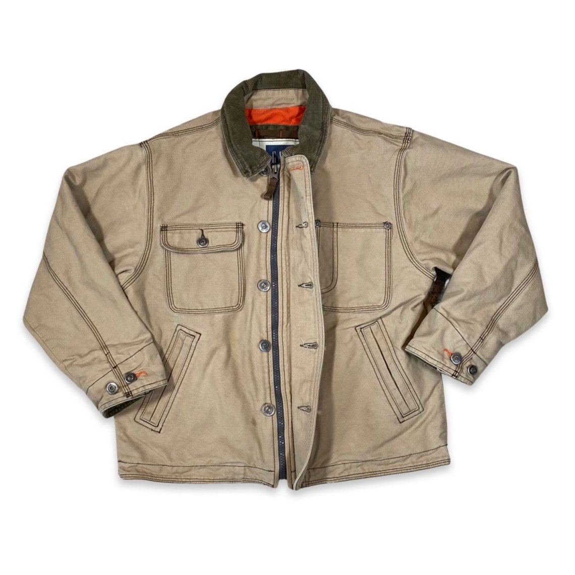 Vintage 2000s Tan Canvas Barn Jacket (kids) - Etsy