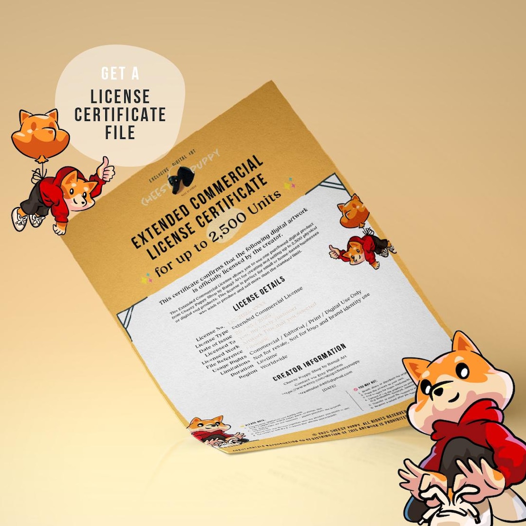 Extended Commercial License — for up to 2,500 Units - Etsy