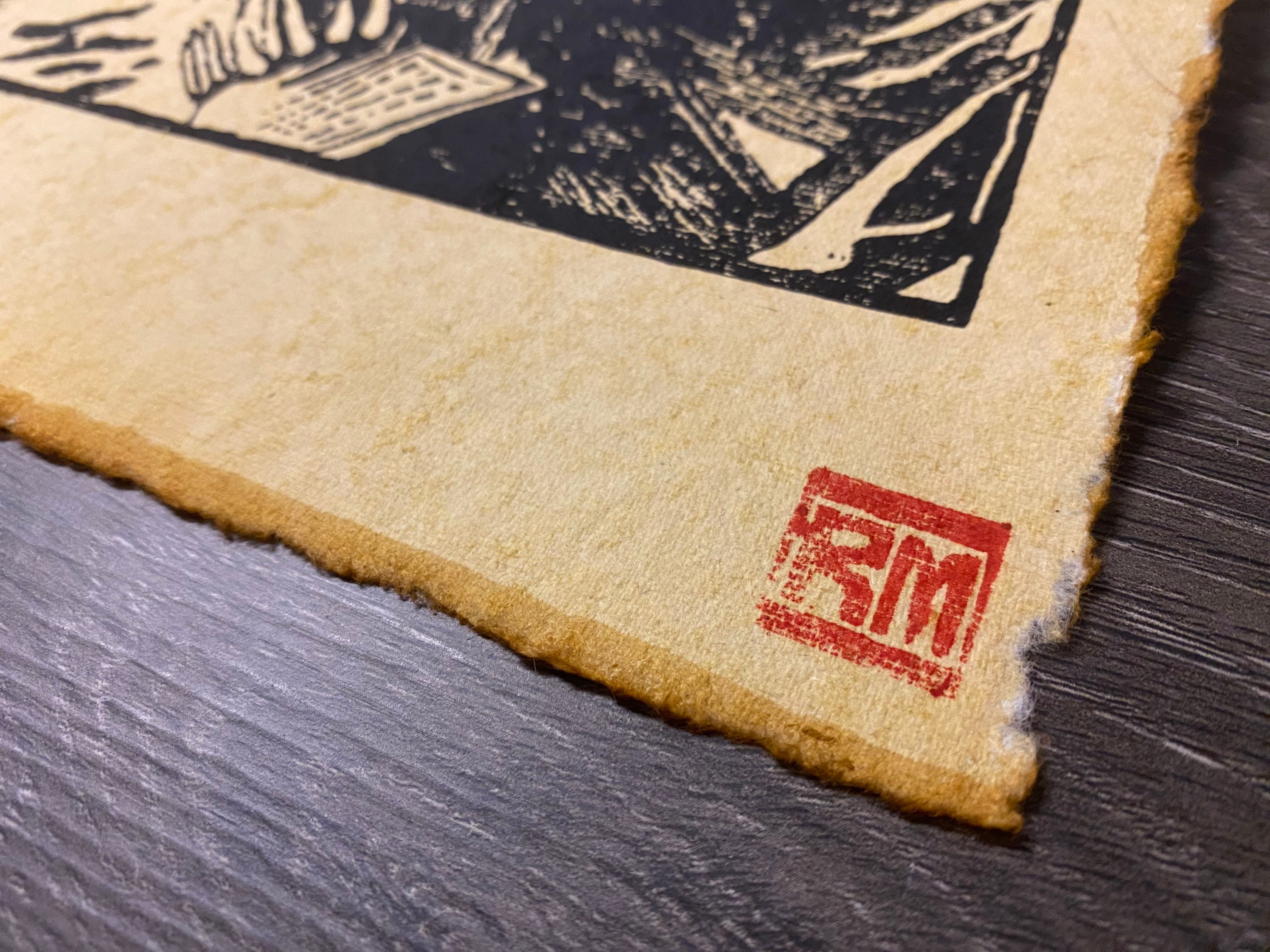 Chainsaw CSM Anime Inspired Block Print on Archaic Paper - Etsy