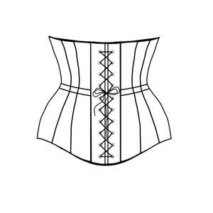 Set Corset Patterns PDF 29.5" (75cm) Waist, Instant Download Pdf Sewing ...