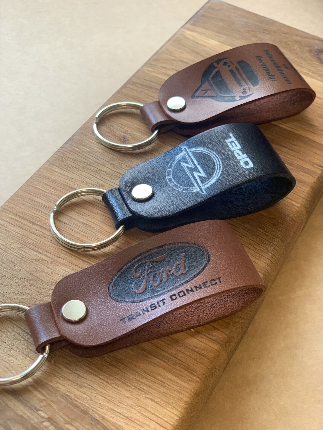 Personalized Leather Keychain.individual Order-leather Keychain.car ...