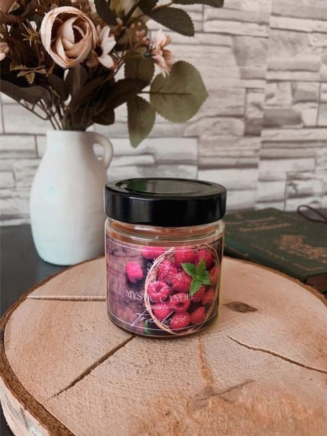 Raspberry Candle - Etsy