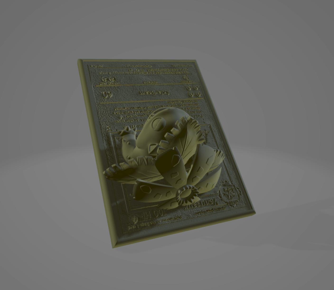NEW 3D Printable Venusaur Pokemon Card STL File for Resin and FDM ...