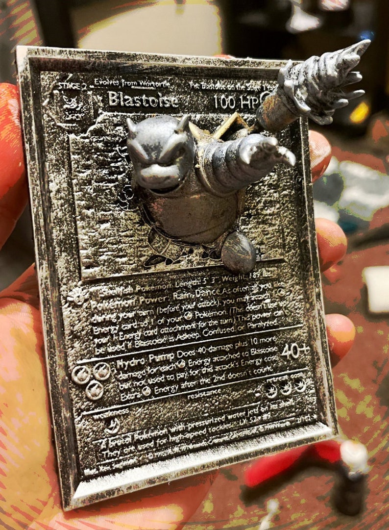 Blastoise 3D / 4D Card Custom 3D Printing File Pokemon new Card - Etsy