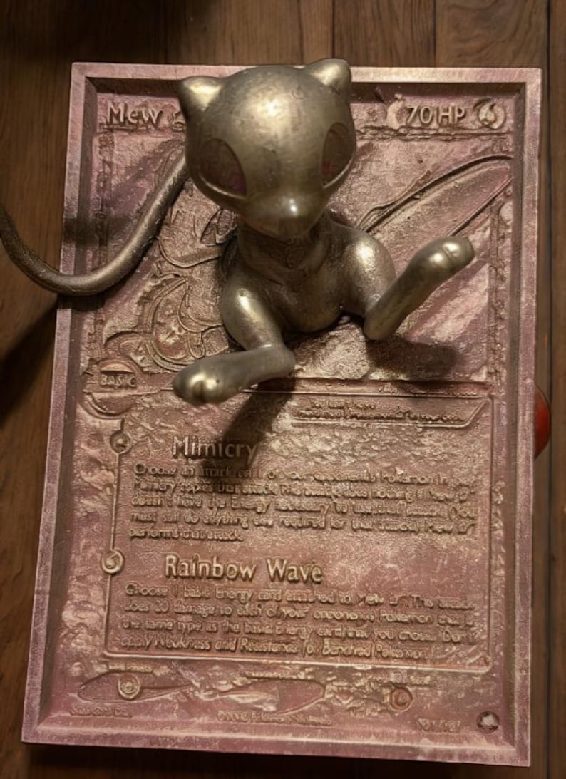 Mew Pokemon 3D/4D Card - Custom 3D Printing File - Etsy