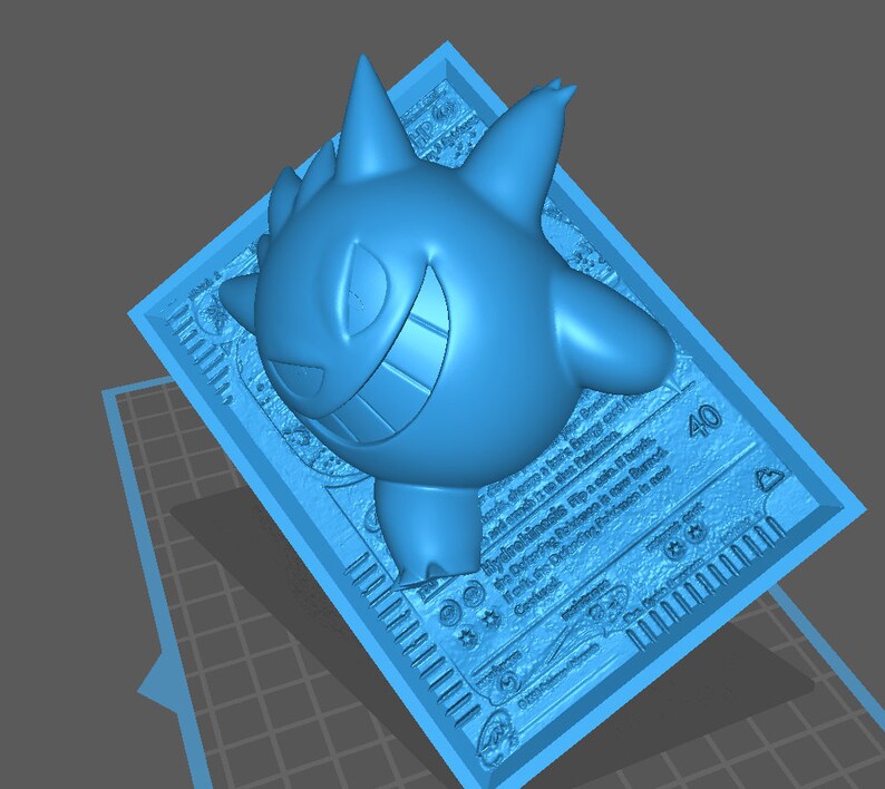 Gengar 3D / 4D Card - Custom 3D Printing File - Pokemon *new Card* - Etsy