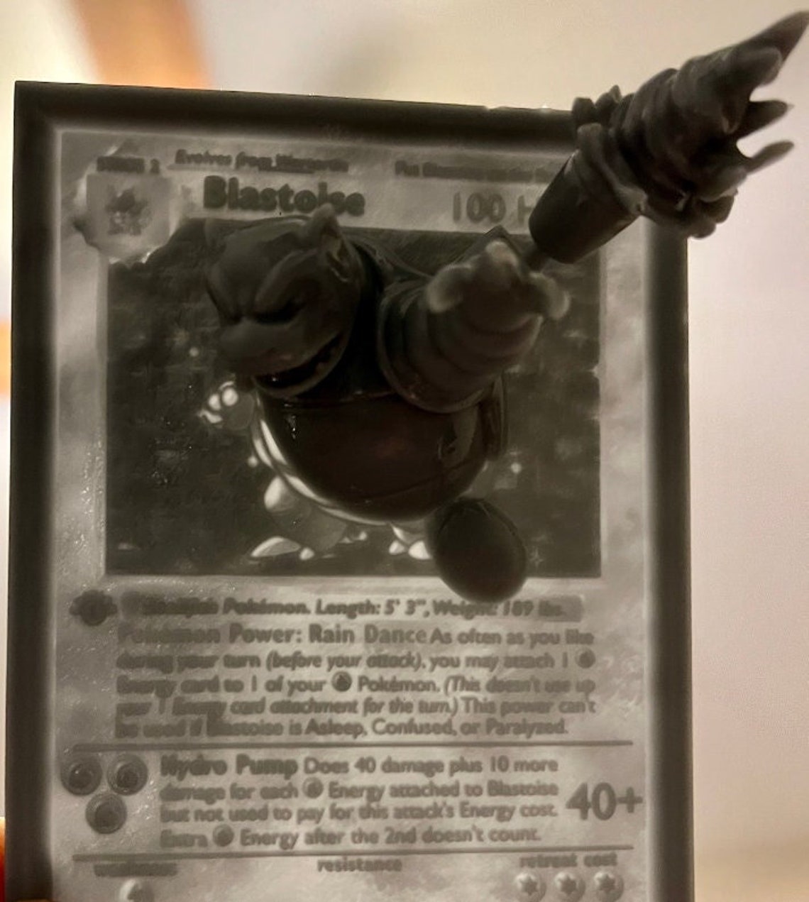 Blastoise 3D / 4D Card Custom 3D Printing File Pokemon new Card - Etsy