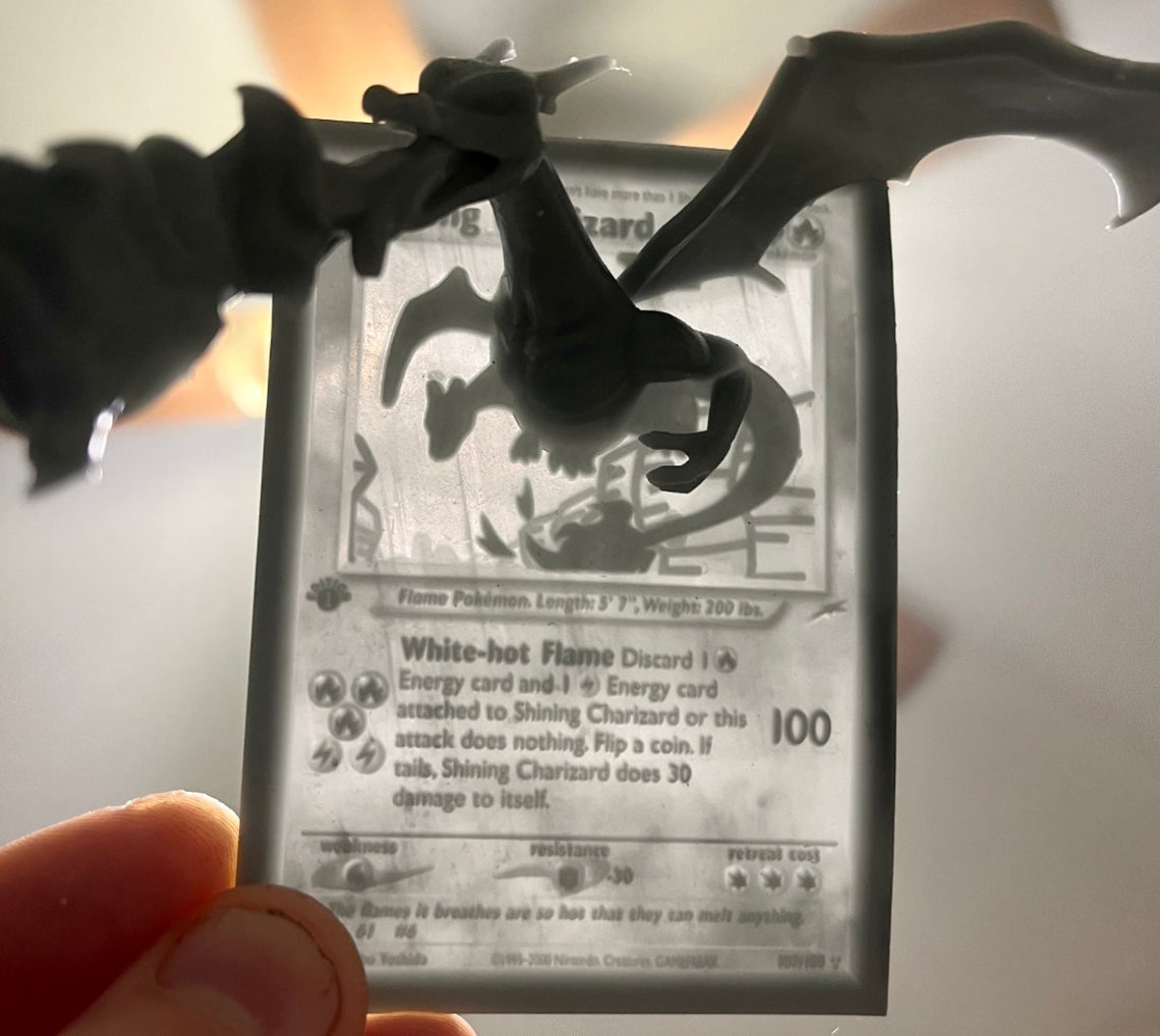 Charizard 3D / 4D Card Custom 3D Printing File Pokemon new Card - Etsy