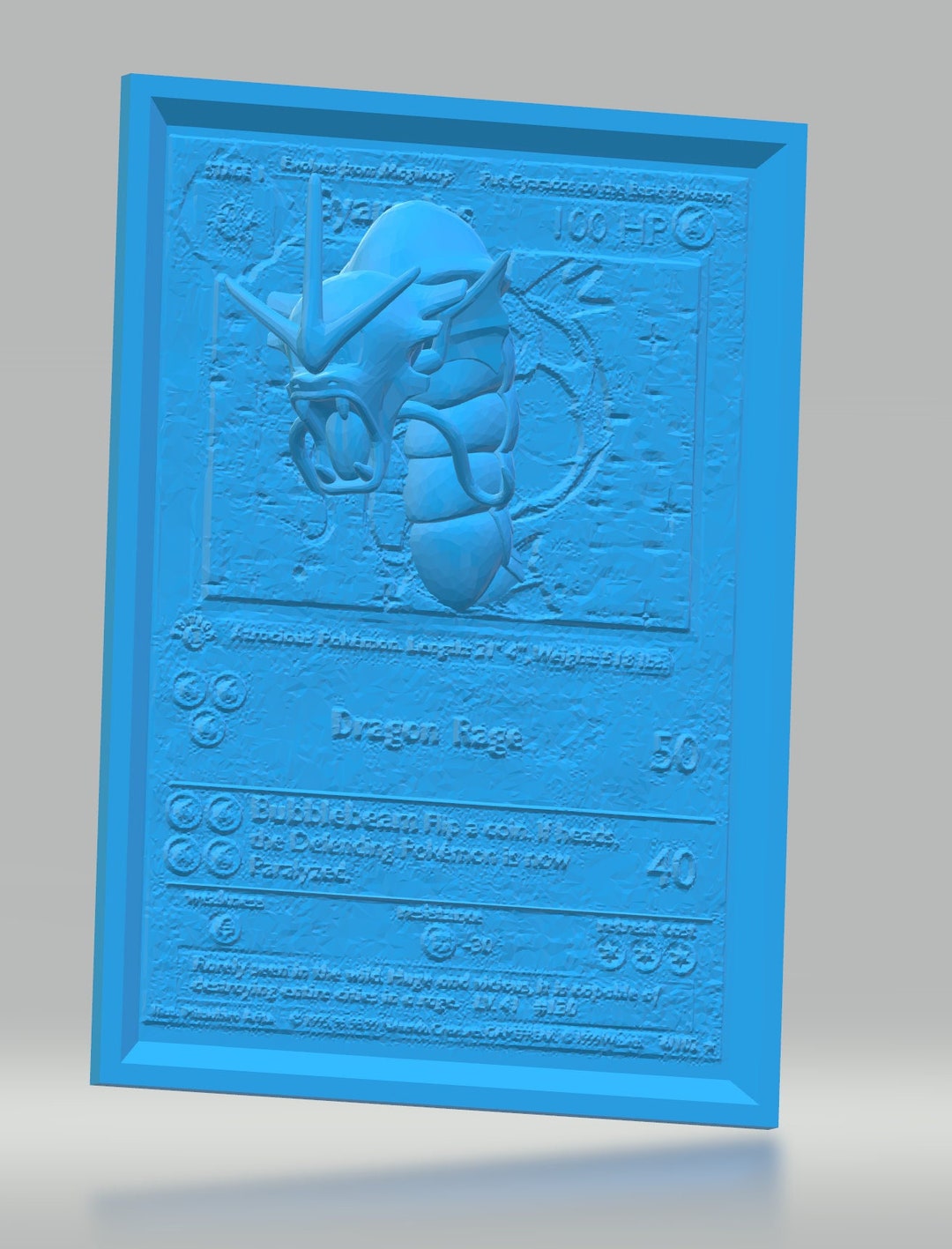 Gyarados 3D/4D Card Custom Printing File Pokemon New Card - Etsy