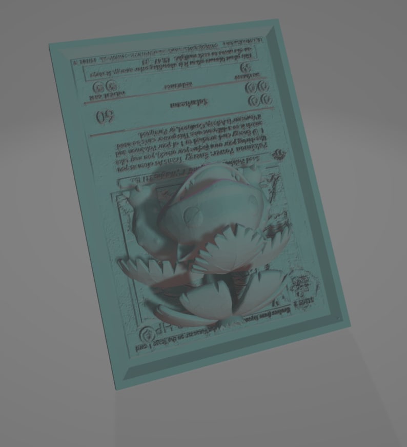 NEW 3D Printable Venusaur Pokemon Card STL File for Resin and FDM ...