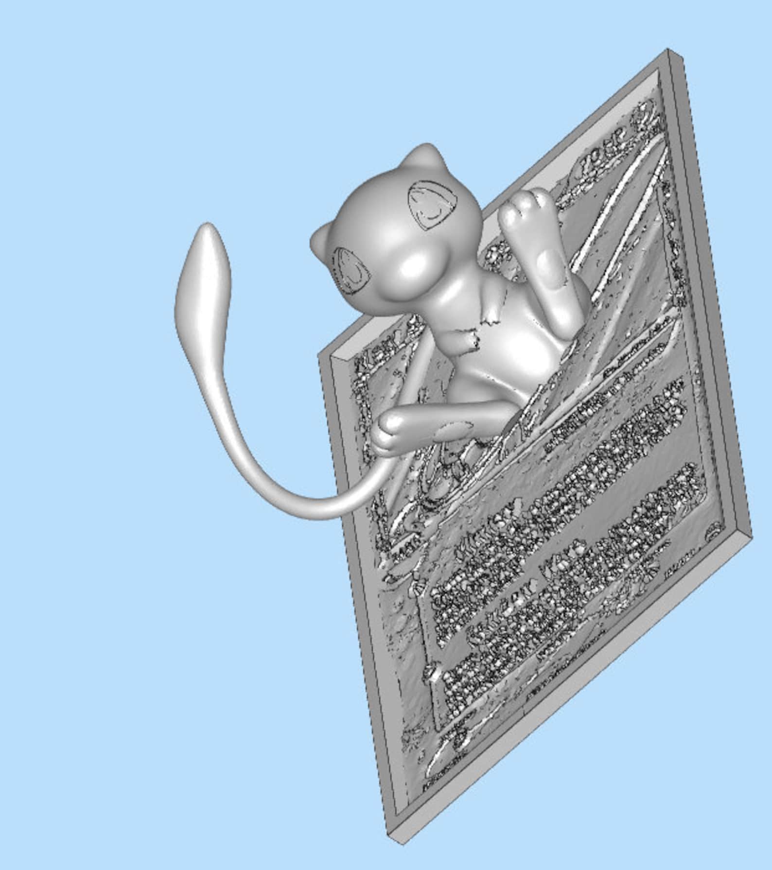 Mew 3D / 4D Card Custom 3D Printing File Pokemon new Card - Etsy