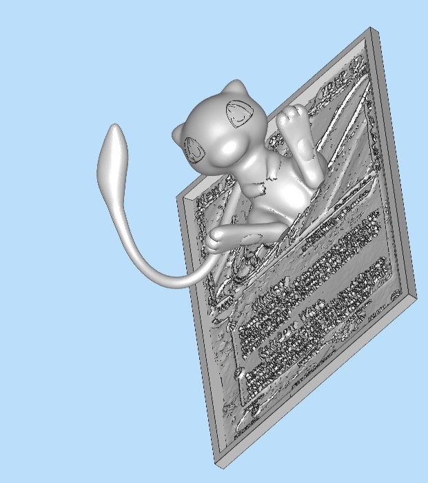Mew 3D / 4D Card Custom 3D Printing File Pokemon new Card - Etsy