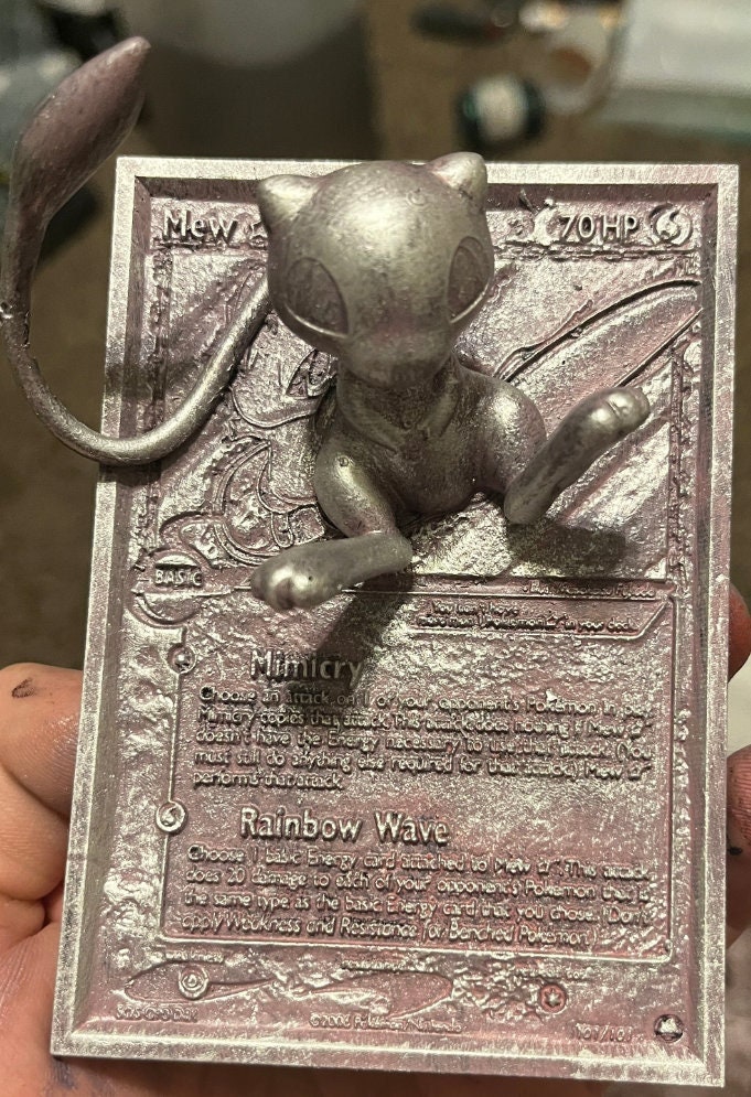 Mew 3D / 4D Card Custom 3D Printing File Pokemon new Card - Etsy