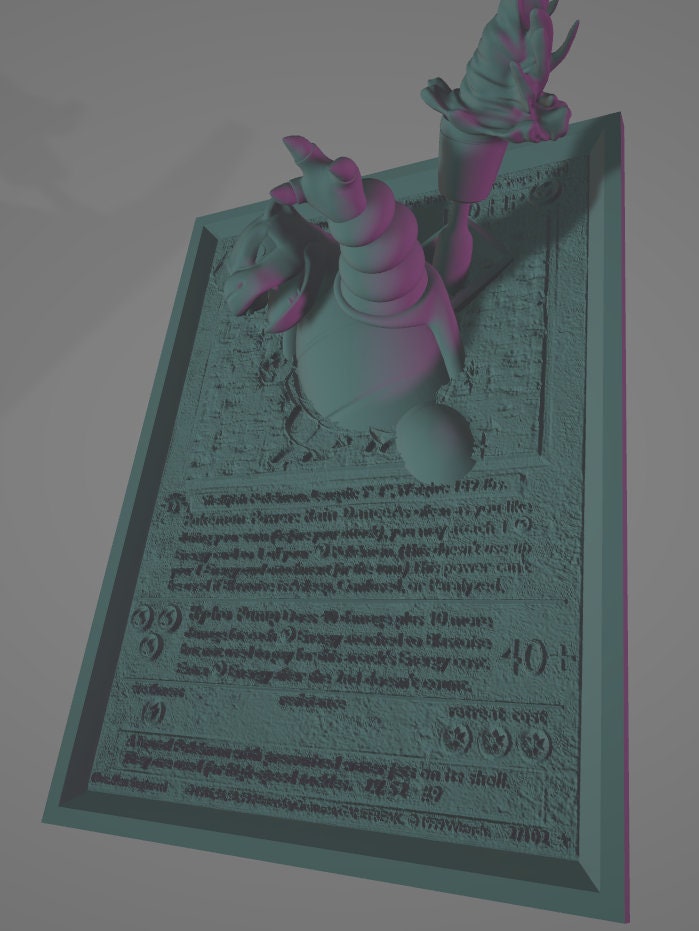 Blastoise 3D / 4D Card Custom 3D Printing File Pokemon new Card - Etsy