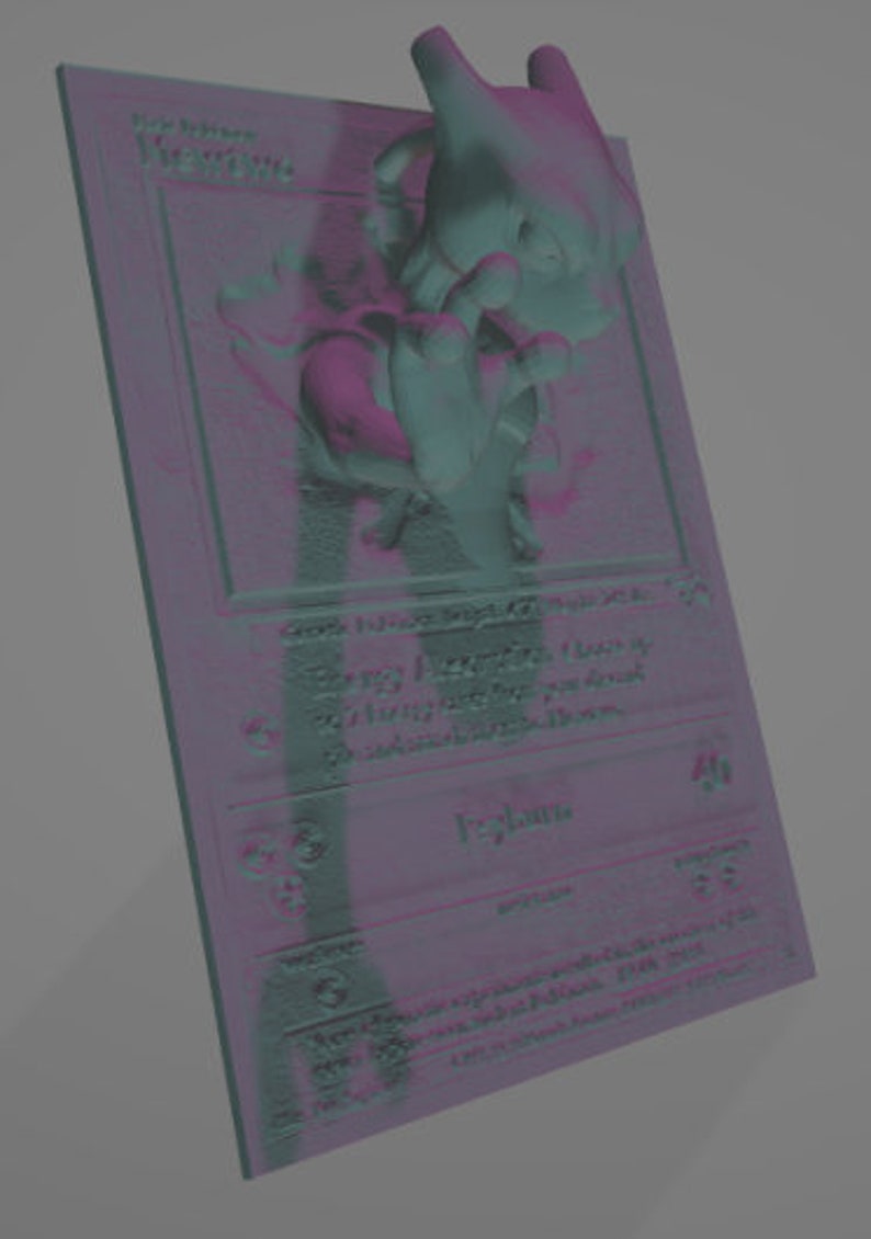 Mewtwo Promo 3D/4D Card Custom Pokémon Trading Card, Digital File - Etsy