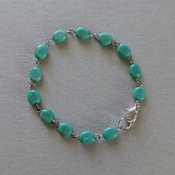 Turquoise Beaded bracelet | Etsy