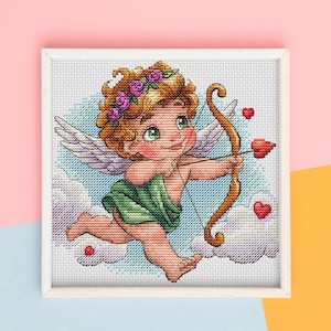 Cupid Cross Stitch Pattern PDF, Instant Digital Download, Valentines ...