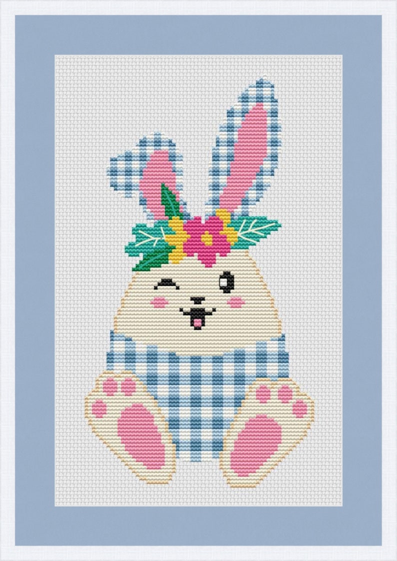 Easter Egg Bunny Cross Stitch Pattern PDF Instant Digital - Etsy