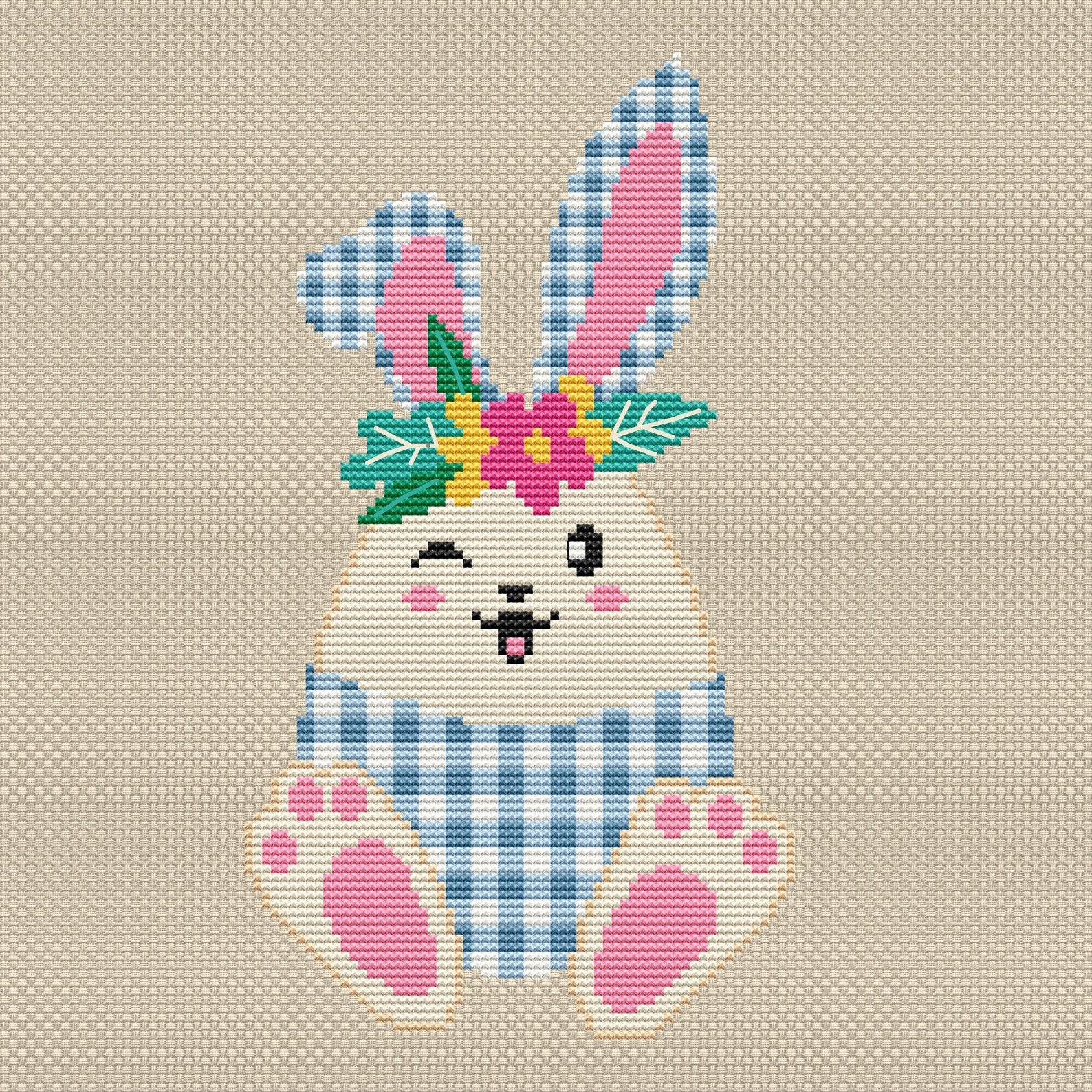 Easter Egg Bunny Cross Stitch Pattern PDF Instant Digital - Etsy