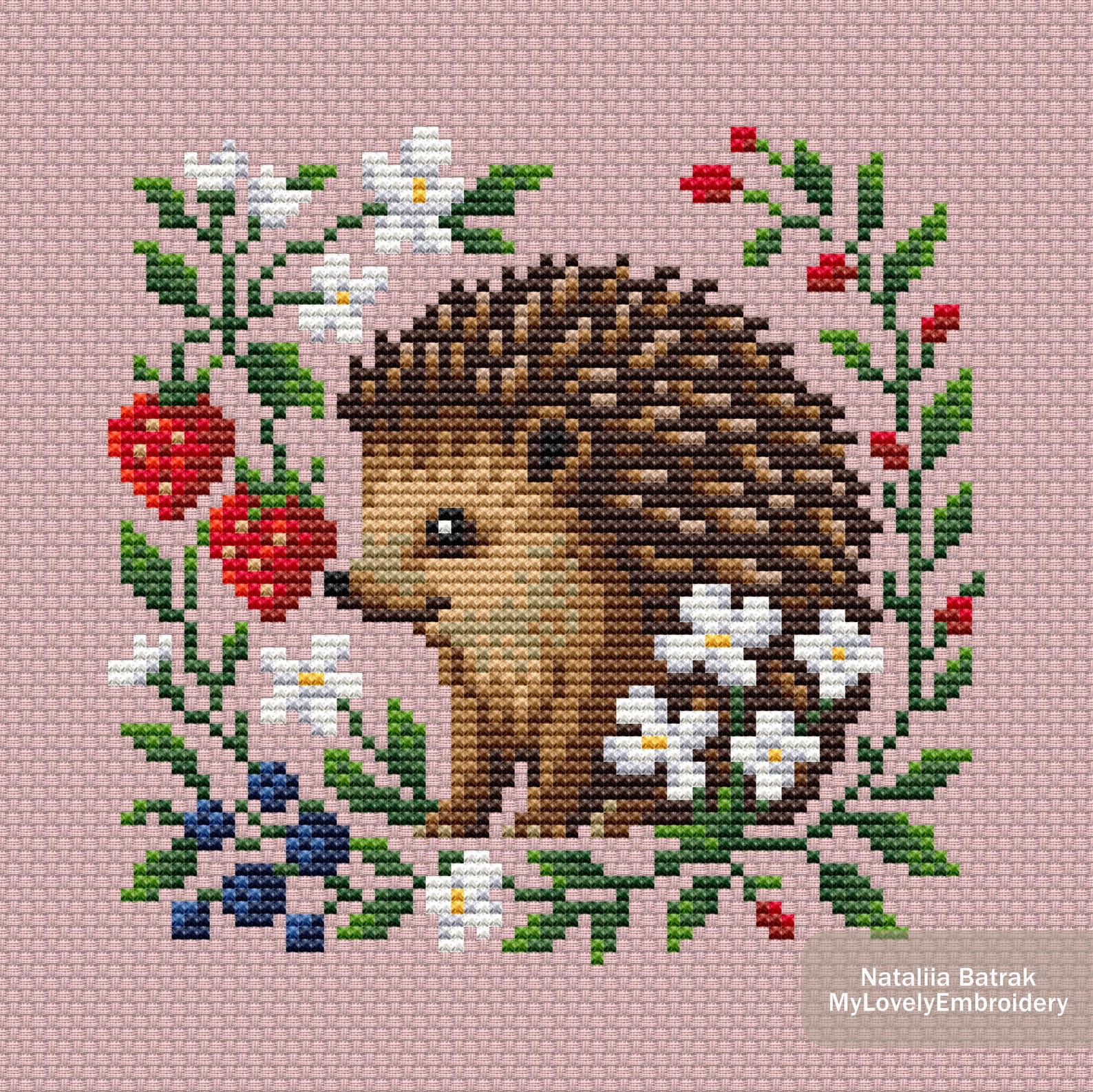 Hedgehog Cross Stitch Pattern: Cottagecore Sampler (PDF Download) - Etsy