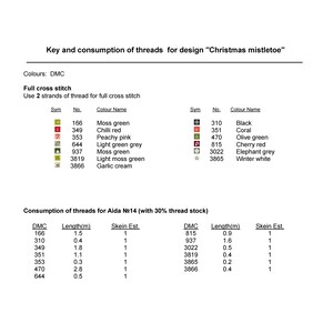 Christmas Mistletoe Cross Stitch Pattern PDF, Instant Digital Download ...