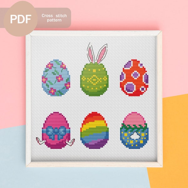 Easter Egg Cross Stitch Pattern - Etsy