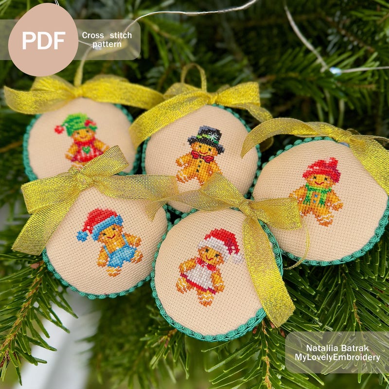 Gingerbread Cross Stitch Pattern - Etsy