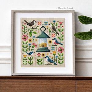 Bird Feeder Sampler Cross Stitch Pattern PDF Instant Download Bird ...