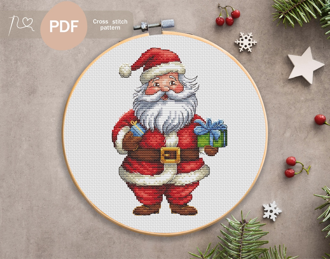 Mr Santa Claus Cross Stitch Pattern PDF, Instant Digital Download ...