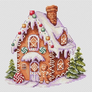 Gingerbread House Cross Stitch Pattern PDF, Instant Digital Download ...