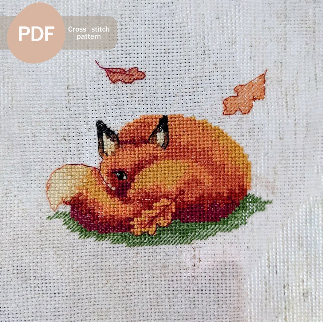 Autumn Fox Cross Stitch Pattern, PDF Instant Download, Fall Cross ...