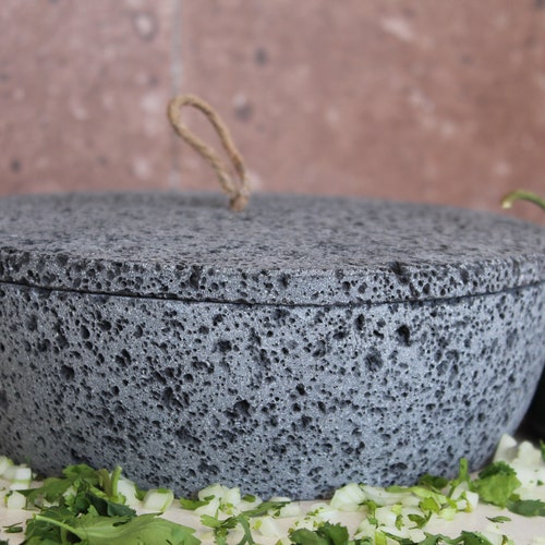 Mexican Tortillero Lava Stone It Includes a Small Pan to - Etsy