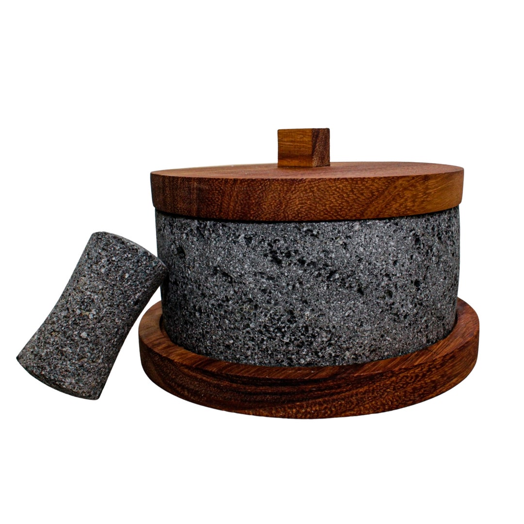 Chilmamolli Basalt Volcanic Stone Mortar and Pestle With - Etsy