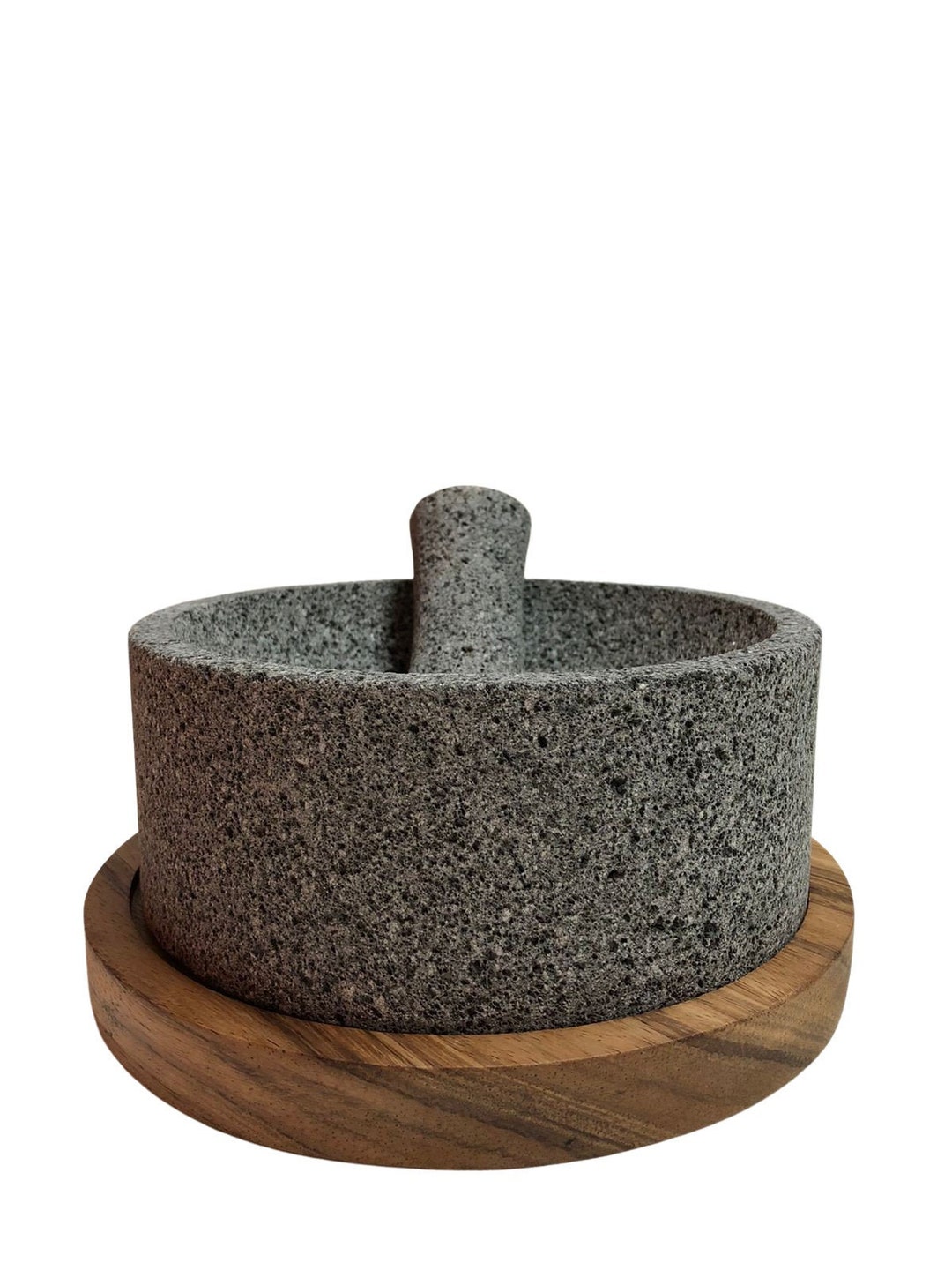 Molcajete Basalt Volcanic Stone Mortar and Pestle 20 CM Chilmamolli ...