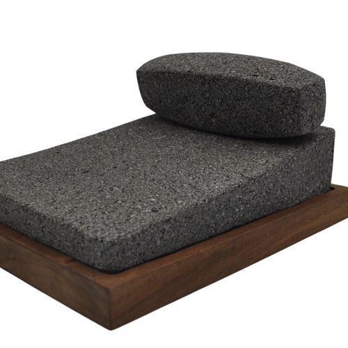 Beautiful Mexican Metate Lava Rock With Metlapil 24 X 18 CM - Etsy