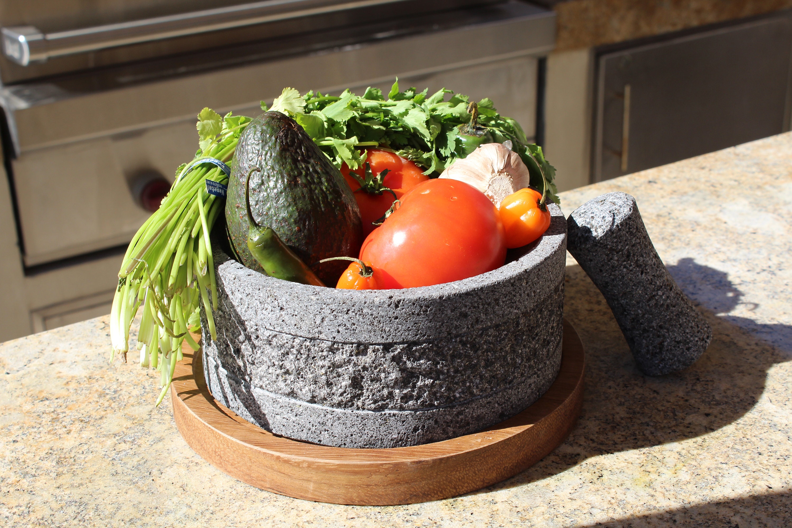 Basalt Volcanic Stone Mortar and Pestle 20 CM Molcajete Yolia - Etsy Canada