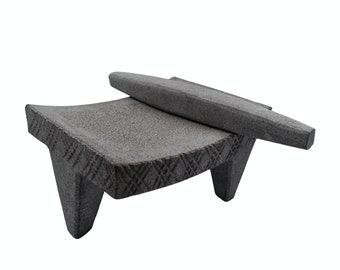 Beautiful Mexican Metate Lava Rock With Metlapil 24 X 18 CM 9.4 X 7 ...