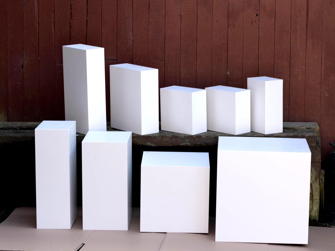 White Wooden Display Cubes: Minimalist Product Photography Props - Etsy
