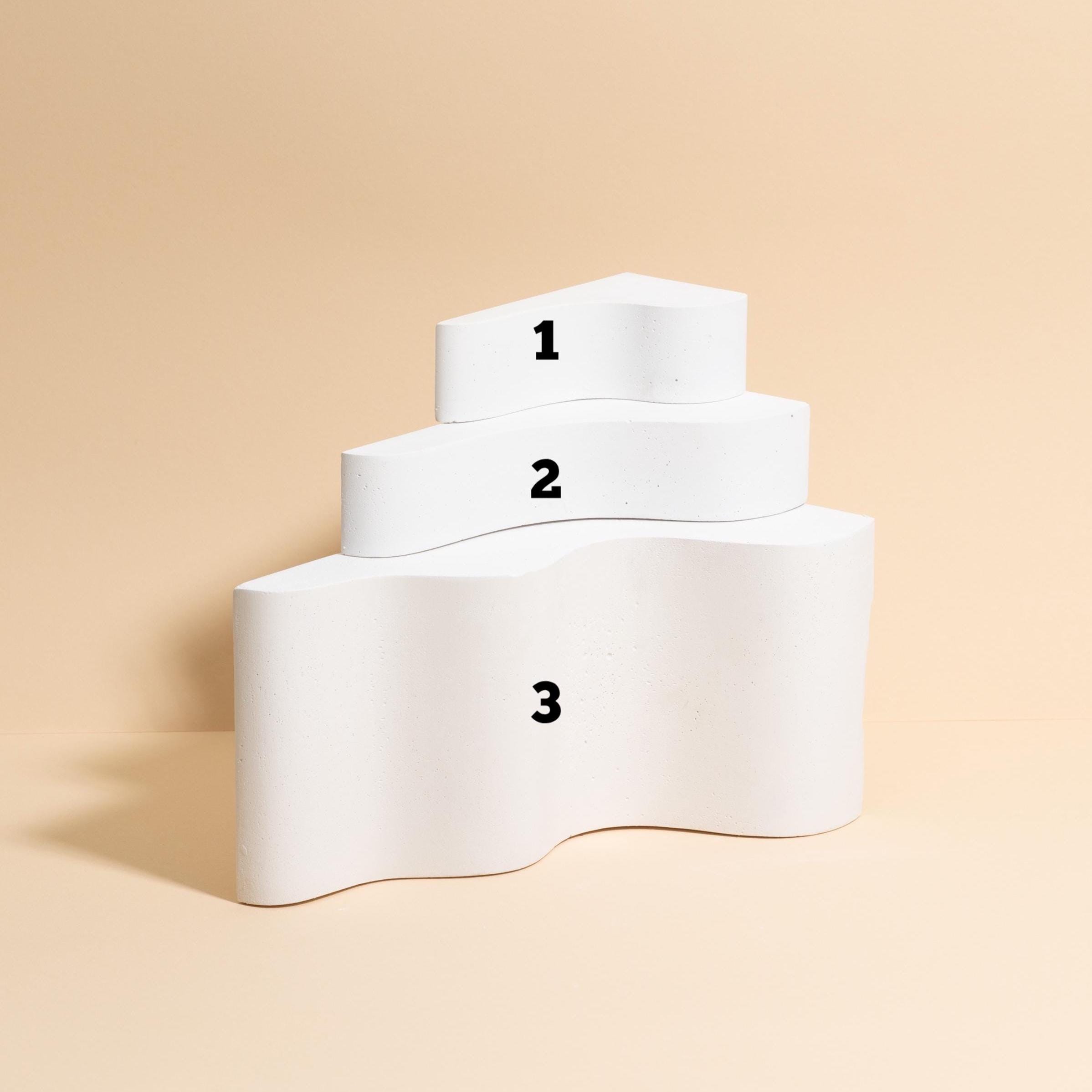 Stepped Cement Display Blocks: Retail Merchandise & Photography Props ...