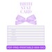 Printable Birth Stat Card, Hospital Crib Card for Baby, Baby Birth ...