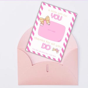 Teacher Gift Card Holder Printable Teacher Gift PDF Teacher ...