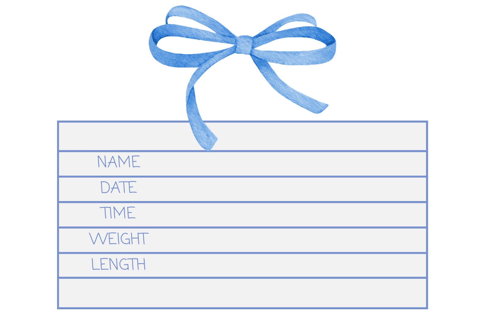 Printable Birth Stat Card, Hospital Crib Card for Baby, Baby Birth ...