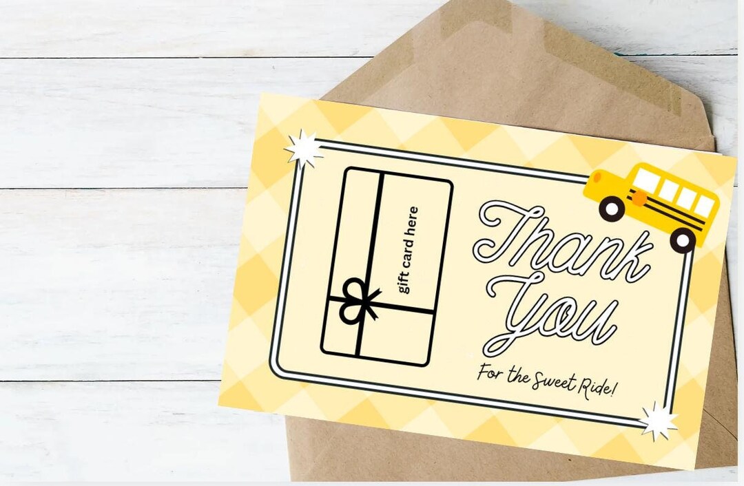 Bus Driver Appreciation Printable Card, Bus Driver Thank You Card ...